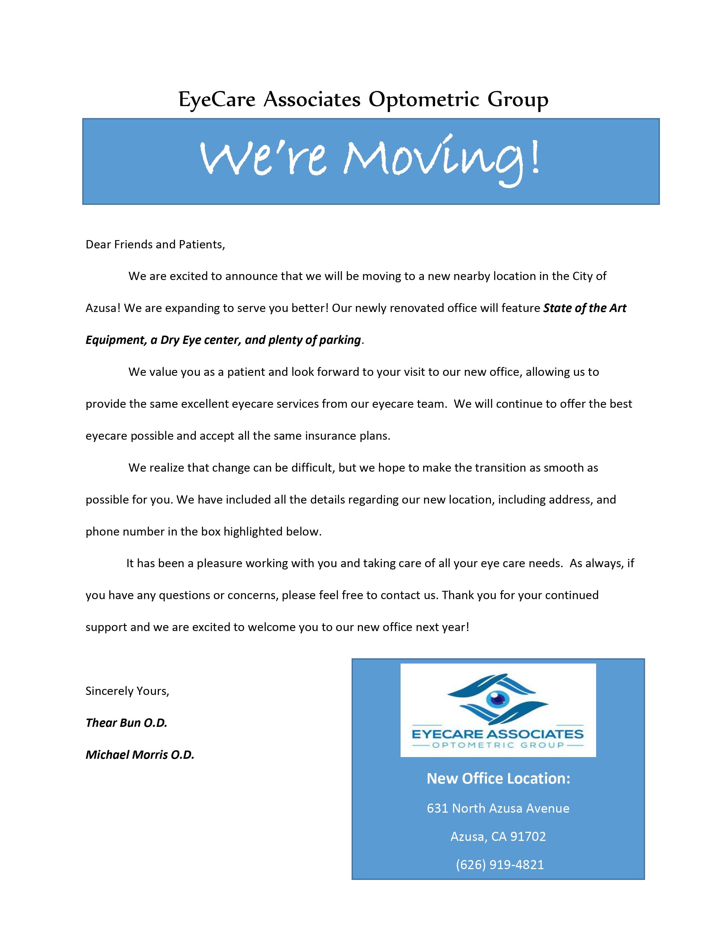 Optometrist in Covina CA | Eyecare Associates Optometric Group