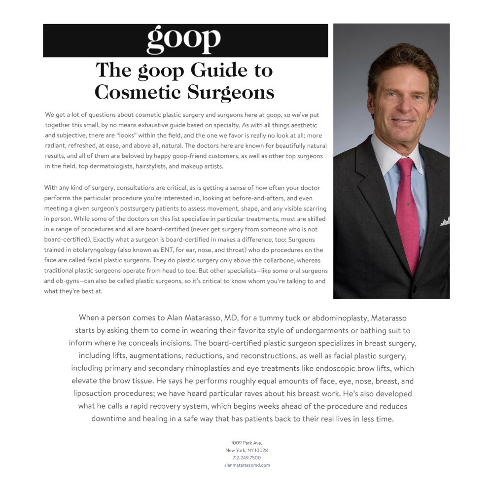 Plastic Surgeon in New York, New York | Alan Matarasso, MD